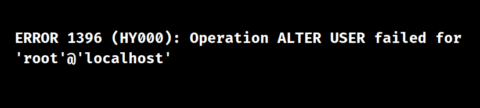 Fixing MySQL Error 1396 Alter User